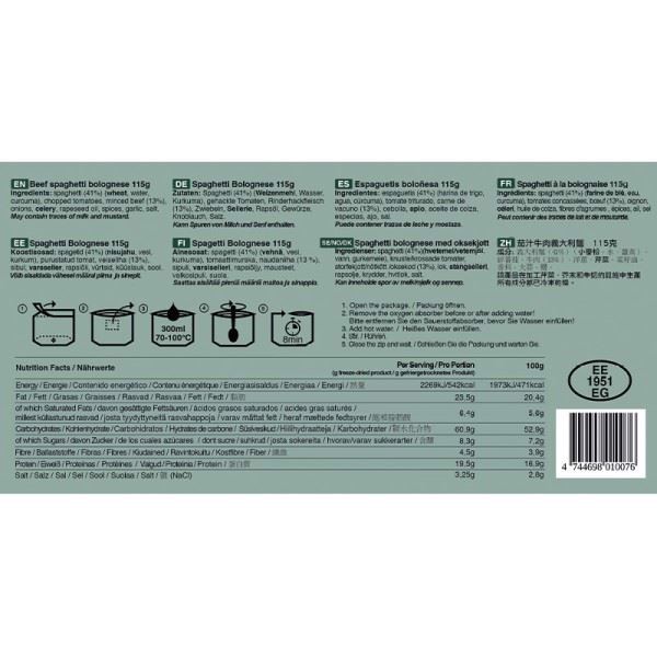Køb Tactical Foodpack - Spaghetti Bolognese hos 417.dk
