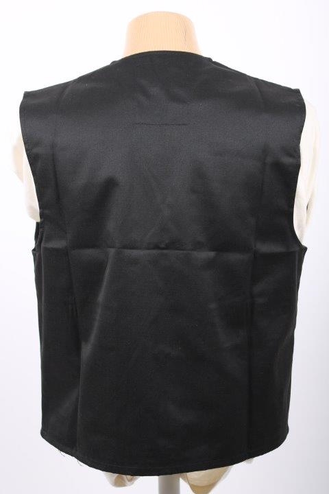 Sort vest med knaplukning - 417.dk Army & Outdoor